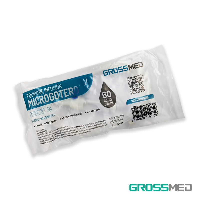 TuMaterialMédico.com | Microgotero Estéril en Y (60 Gotas) GROSSMED