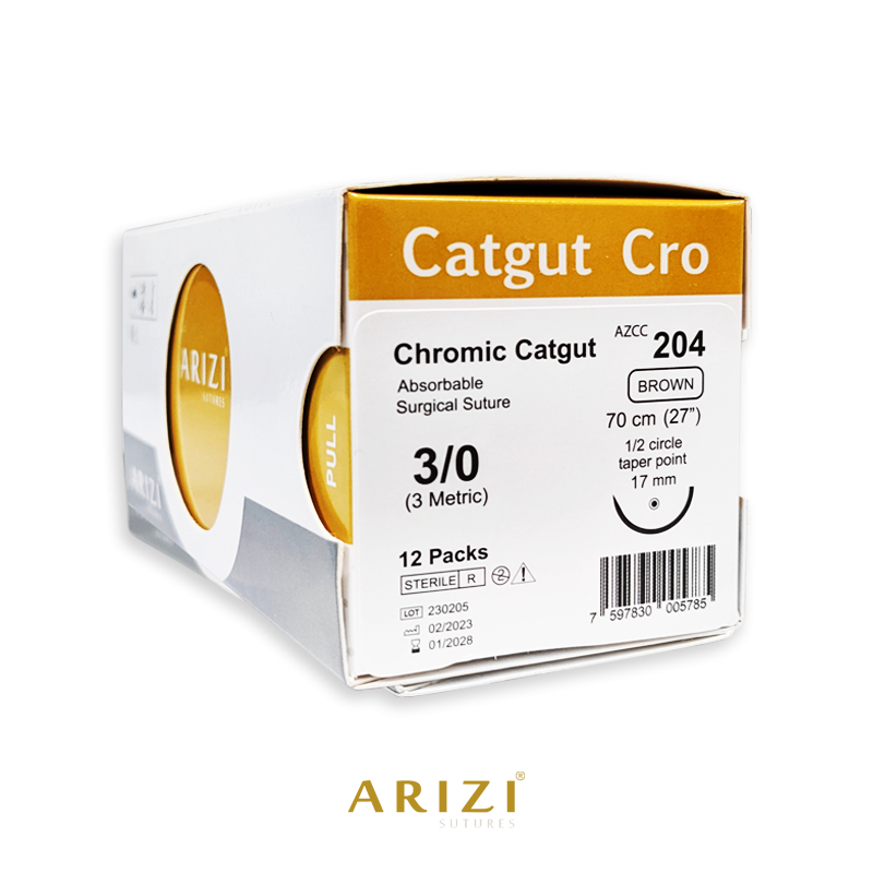 TuMaterialMédico.com | Catgut Cro 204: Crómico 3/0 ARIZI