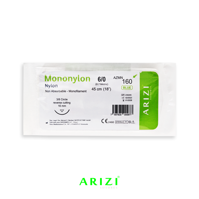 TuMaterialMédico.com | Mononylon 160: Nylon 6/0 ARIZI