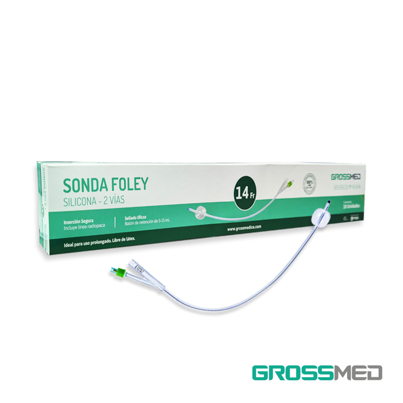 TuMaterialMédico.com | Sonda Foley de Silicona 2 Vías 14 Fr con Balón ...
