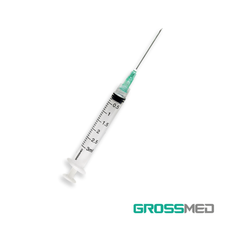 TuMaterialMédico.com | Jeringa de 3 cc con Aguja 21G x 1 1/2" Luer Lock ...