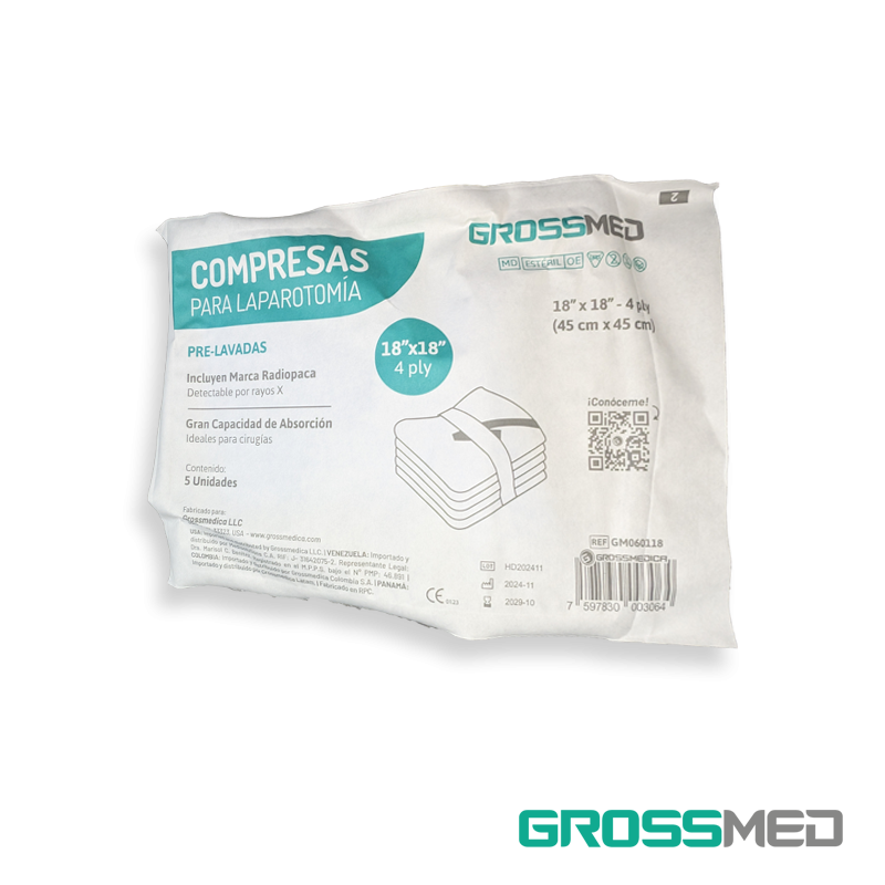 TuMaterialMédico.com | Compresa para Laparotomía Estéril GROSSMED