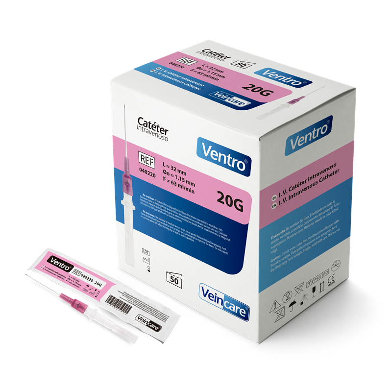 TuMaterialMédico.com | Catéter Intravenoso Ventro Nro. 20 VEINCARE
