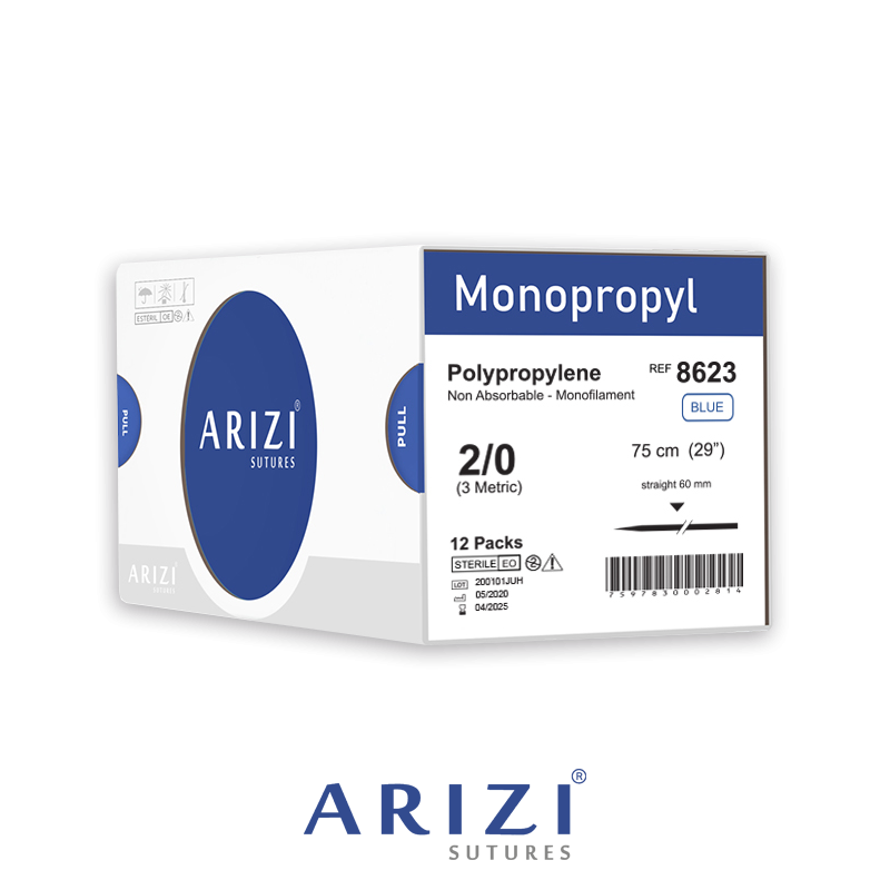 TuMaterialMédico.com | Monopropyl 8623: Polipropileno 2/0 ARIZI