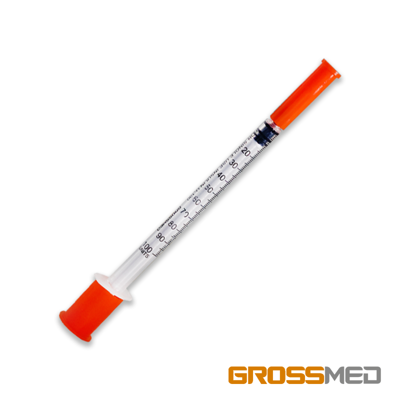 Jeringa de 1 cc con Aguja Integrada 30G x 1/2" (Naranja) (E) - Caja x ...